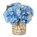 Blue Hydrangeas in Cane Vase – Diane James Home